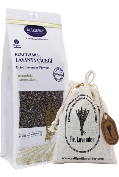 Dr. Lavender Dolap Giysi Vs. Koku Önleyici Kurutulmuş Lavanta Çiçeği 100 gr + 22 gr Yedek Kese Hediyeli Dr. Lavender Dolap Giysi Vs. Koku Önleyici Kurutulmuş Lavanta Çiçeği 100 gr + 22 gr Yedek Kese Hediyeli