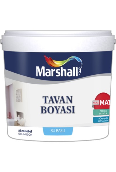 Marshall Tavan Boyası 10.5lt=17.5kg-Mükemmel Beyazlık-Ekstra Örtücülük-Nefes Alabilme-Kolay Uygulama Marshall Tavan Boyası 10.5lt=17.5kg-Mükemmel Beyazlık-Ekstra Örtücülük-Nefes Alabilme-Kolay Uygulama