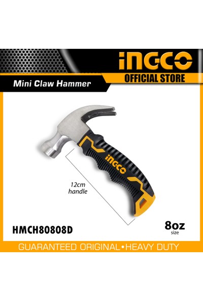Ingco Fiberglass Saplı Mini Çatal Çekiç