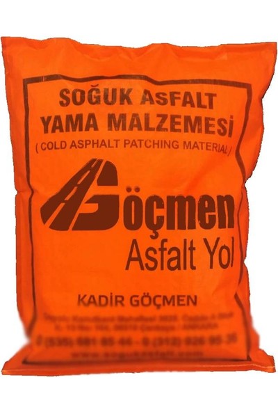 Soğuk Asfalt Yama Malzemesi 35 kg Soğuk Asfalt Yama Malzemesi 35 kg