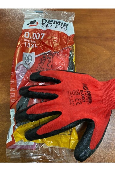Demir Safety Nitril Işçi Eldiveni No 10-Xl Demir Safety Nitril Işçi Eldiveni No 10-Xl