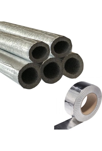 Kordon Doğalgaz Kombi Folyo Kaplı Tasarruf Boru Kılıfı 4 Adet Toplam 8 Metre+Izolasyon Folyo Bandı 5 Metre Kordon Doğalgaz Kombi Folyo Kaplı Tasarruf Boru Kılıfı 4 Adet Toplam 8 Metre+Izolasyon Folyo Bandı 5 Metre