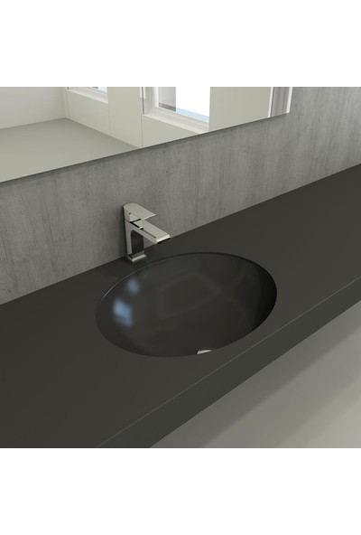 Bocchi Parma Tezgahaltı Lavabo 56 cm Mat Antrasit 1384-020-0125 Bocchi Parma Tezgahaltı Lavabo 56 cm Mat Antrasit 1384-020-0125