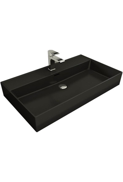 Bocchi Milano 80 cm Lavabo 1377-004-0126 Mat Siyah