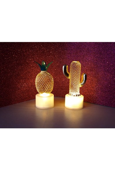 Trend Yıldızı Trendyıldızı 2 Adet Kaktüs Yapraklı Yapay Mini Mumluk