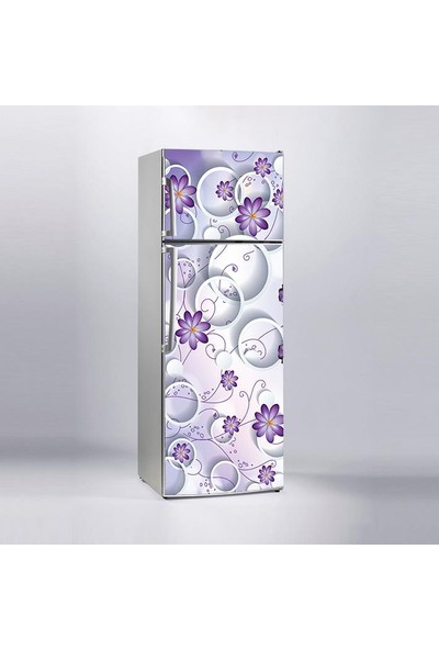 Sticker Art Buzdolabı Sticker Kaplama Dolap Kaplama Etiketi Mor Çiçek Yuvarlak Sticker Art Buzdolabı Sticker Kaplama Dolap Kaplama Etiketi Mor Çiçek Yuvarlak