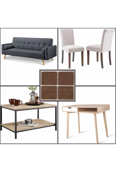 Tvet Mobilya Parke ve Zemin Koruma Aparatı 4 Lü 3 x 3 cm T39413
