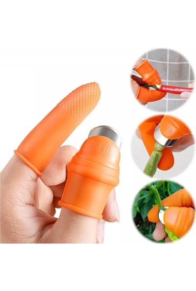 Kitchen Beauty Silikon Parmak Soyacak Parmak Koruyuculu Tırnak Bıçak Kitchen Beauty Silikon Parmak Soyacak Parmak Koruyuculu Tırnak Bıçak