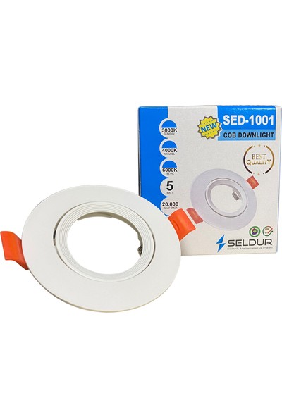 Seldur GU10 Uyumlu 12/50 Pluton Kasası 2li Paket