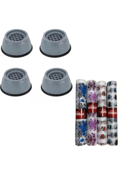 Gürültü ve Kaymaz Titreşim Önleyici Kauçuk Ayak Pedleri 4'lü Set ve Raf Örtüsü Hediye Gürültü ve Kaymaz Titreşim Önleyici Kauçuk Ayak Pedleri 4'lü Set ve Raf Örtüsü Hediye