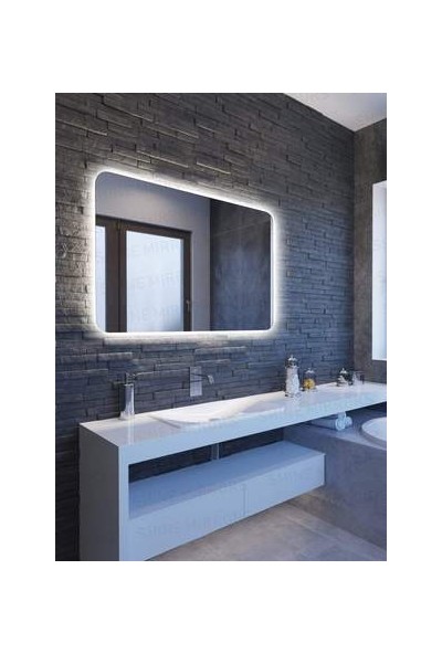 Toprak Dekor 70 x 50 cm Ledli Banyo Aynası