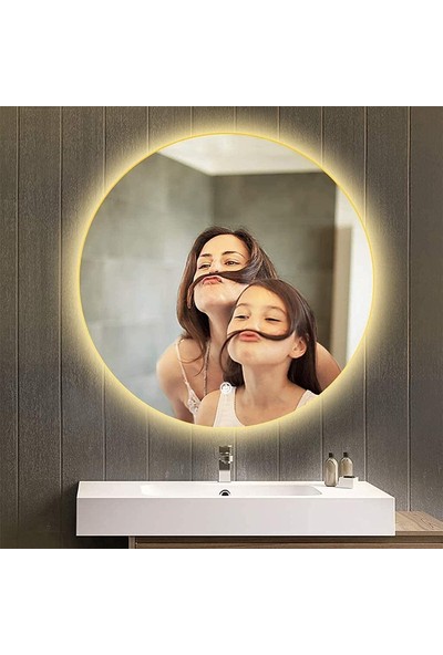 Toprak Dekor 55 cm Ledli Banyo Aynası Günışığı