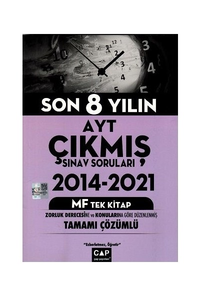 Çap Yayınları AYT MF Tek Kitap Son 8 Yılın Çıkmış Soruları