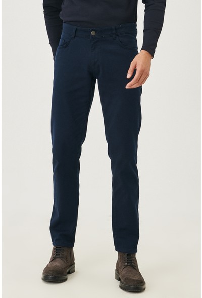 Ac&Co / Altınyıldız Classics Erkek Lacivert Slim Fit Dar Kesim 5 Cep Esnek Pantolon Ac&Co / Altınyıldız Classics Erkek Lacivert Slim Fit Dar Kesim 5 Cep Esnek Pantolon