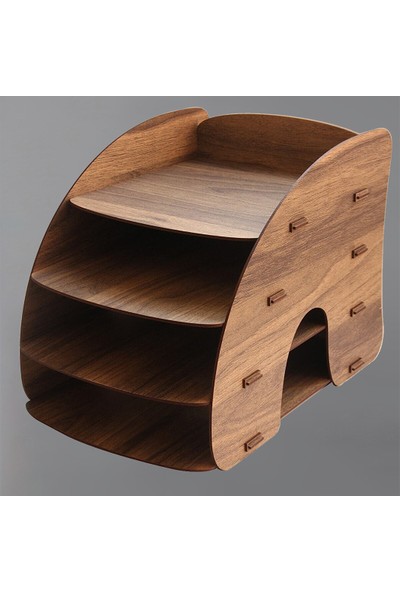 Aldebaran Reklam A4 Evrak Rafı Masaüstü Organizer Dosya Düzenleyici Masaüstü Ahşap Organizer