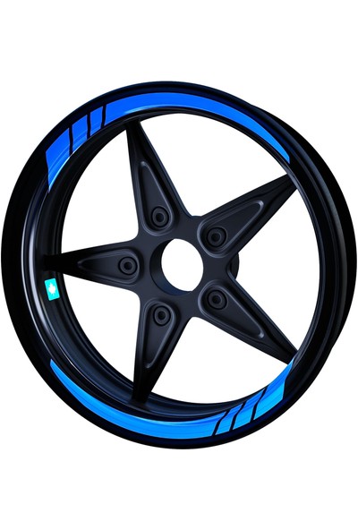 Çınar Extreme Moto Gp Azur Mavi Iç Jant Şeridi Sticker Çınar Extreme