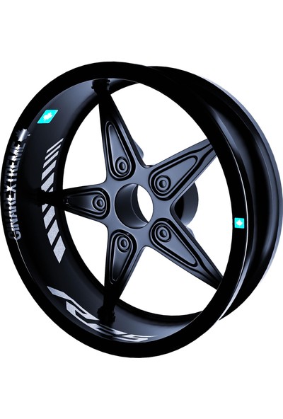 Çınar Extreme R25 Yazılı Moto Gp Iç Jant Şeridi Sticker Reflektif, Floresan, Özel Renkler Çınar Extreme