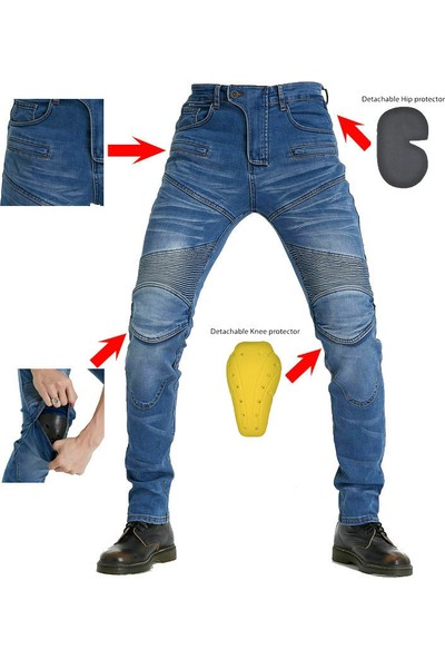 Heylife Erkek/ Kadın PK718 Koruyucu Donanım Dört Parçalı Kot Motosiklet Sürme Pantolonu (Yurt Dışından) Heylife Erkek/ Kadın PK718 Koruyucu Donanım Dört Parçalı Kot Motosiklet Sürme Pantolonu (Yurt Dışından)