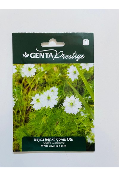 Genta Prestige Beyaz Renkli Çörek Otu Çiçek Tohumu