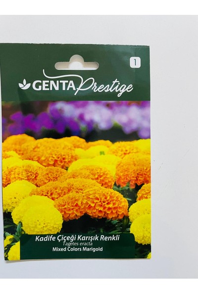 Genta Prestige Kadife Çiçeği Karışık Renkli Çiçek Tohumu