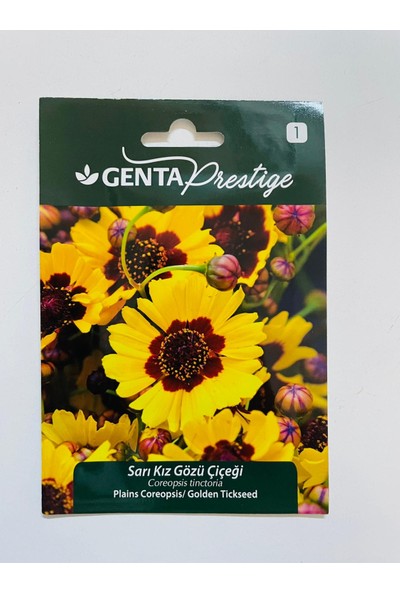 Genta Prestige Sarı Kız Gözü Çiçeği Çiçek Tohumu