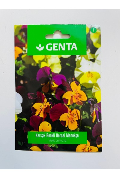 Genta Prestige Karışık Renkli Hercai Menekşe Çiçeği Çiçek Tohumu