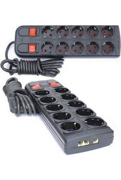 Rewel Sistem Grup Priz 10 Lu 2 Anahtarlı 2 Metre 325022