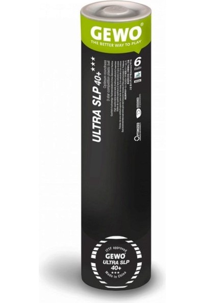 Gewo Ultra Slp 40+ 3 Yıldız 6'lı Maç Topu ve Koruyucu Kutu