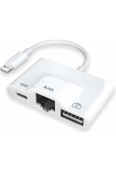 Brs Apple Iphone/ipad Lightning To Ethernet RJ45 Dönüştürücü Adaptörü Brs Apple Iphone/ipad Lightning To Ethernet RJ45 Dönüştürücü Adaptörü