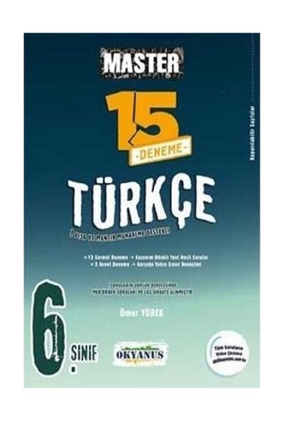 Okyanus 6. Sınıf Master 15 Türkçe Denemesi Okyanus 6. Sınıf Master 15 Türkçe Denemesi