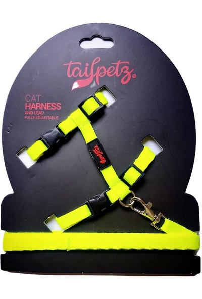 Tailpetz Cat Harnes Lime Ayarlanır Kedi Gezdirme Takım Tasması Tailpetz Cat Harnes Lime Ayarlanır Kedi Gezdirme Takım Tasması