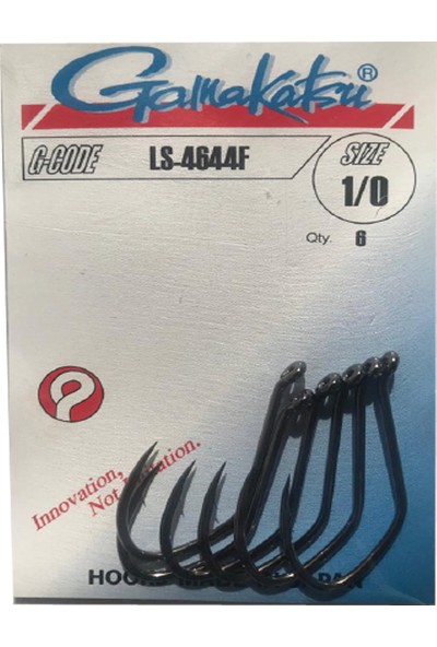 Gamakatsu LS-4644F Siyah No:1/0 Olta Iğnesi 1/6