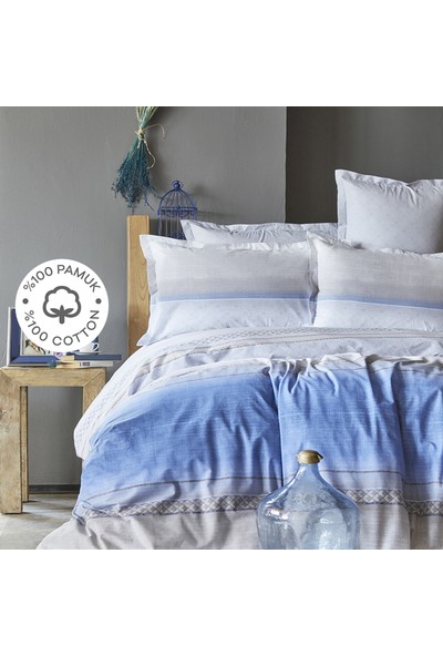 Sarah Anderson Lapis Indigo %100 Pamuk Çift Kişilik Nevresim Yastık Seti Sarah Anderson Lapis Indigo %100 Pamuk Çift Kişilik Nevresim Yastık Seti