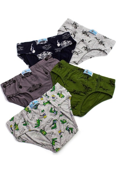 Biyokids Erkek Çocuk Külot 5 Li Paket Karışık Renk Baskılı Külot BYO2490 Biyokids Erkek Çocuk Külot 5 Li Paket Karışık Renk Baskılı Külot BYO2490