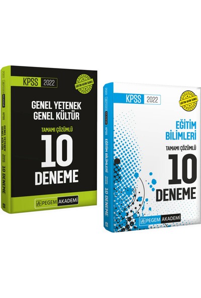 Pegem Akademi Yayınları Genel Yetenek Genel Kültür 10 Deneme ve Eğitim Bilimleri 10 Deneme Seti Pegem Akademi Yayınları Genel Yetenek Genel Kültür 10 Deneme ve Eğitim Bilimleri 10 Deneme Seti
