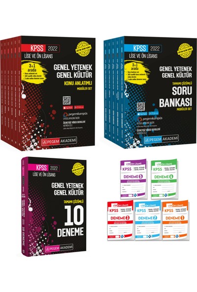 Pegem Akademi Yayınları Önlisans Konu Modüler - Soru Modüler Set ve 15 Deneme Seti Pegem Akademi Yayınları Önlisans Konu Modüler - Soru Modüler Set ve 15 Deneme Seti