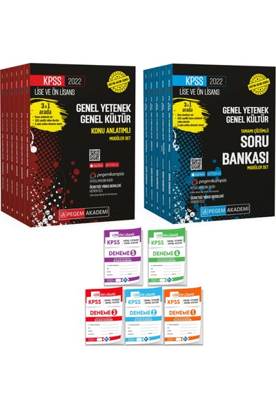 Pegem Akademi Yayınları Önlisans Konu Modüler - Soru Modüler Set ve 5 Deneme Seti Pegem Akademi Yayınları Önlisans Konu Modüler - Soru Modüler Set ve 5 Deneme Seti