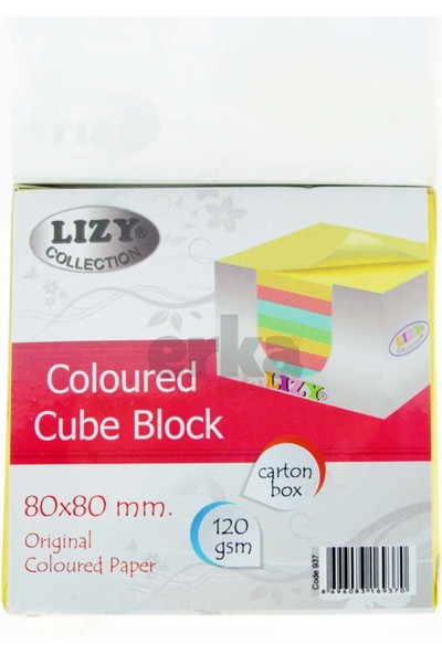 Lizy Renkli Küp Blok 80 x 80 mm 500 Adet 937