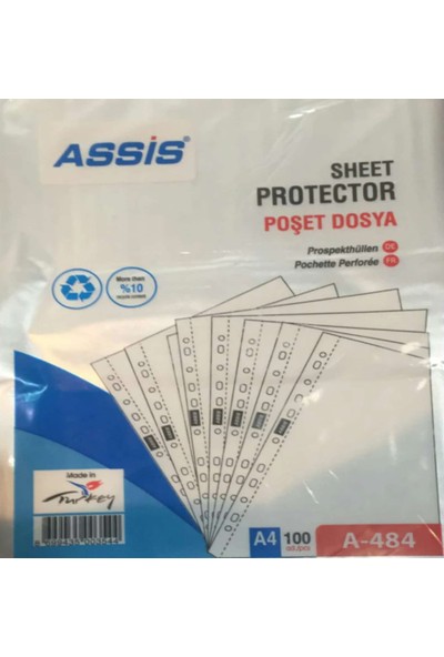Asis Assis Poşet Dosya 100 Lü Pk A-484 Asis Assis Poşet Dosya 100 Lü Pk A-484
