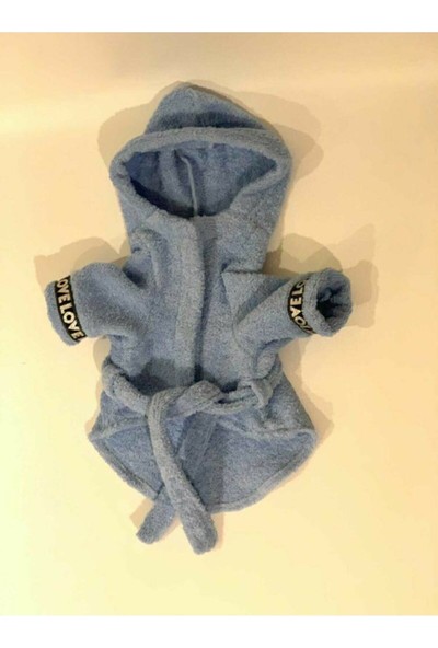 Aria Pet Butik Köpek Kedi Bornoz Mavi Xs