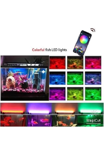 Linhart Telefon Kontrollü (Bluetooth) Rgb Akvaryum LED Aydınlatma 50CM Linhart Telefon Kontrollü (Bluetooth) Rgb Akvaryum LED Aydınlatma 50CM