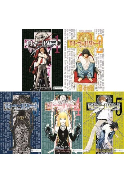 Death Note 1-2-3-4-5. Ciltler Manga Seti - Tsugumi Ooba Death Note 1-2-3-4-5. Ciltler Manga Seti - Tsugumi Ooba