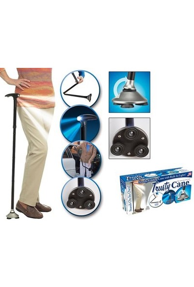 Zavansa Trusty Cane Güvenilir Katlanabilir Işıklı Baston