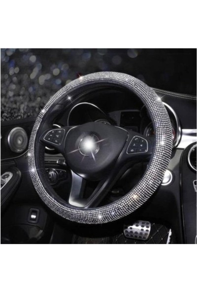 Team Car Direksiyon Kılıfı Kadın Sürücülere Pırlanta Kaplamalı Komple Taşlı