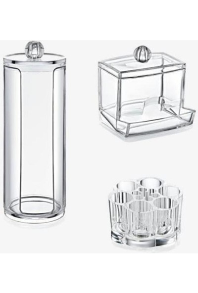 Easyso Akrilik Lüx 3'lü Makyaj Organizer Set