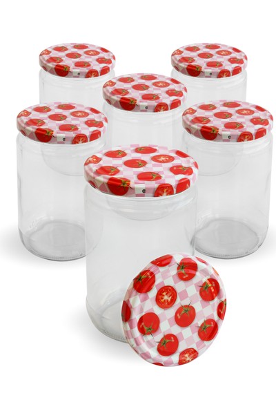 MCAP Cam Kavanoz ve Desenli Kavanoz Kapağı - 6 Adet (660 ml - 82 Mm) MCAP Cam Kavanoz ve Desenli Kavanoz Kapağı - 6 Adet (660 ml - 82 Mm)