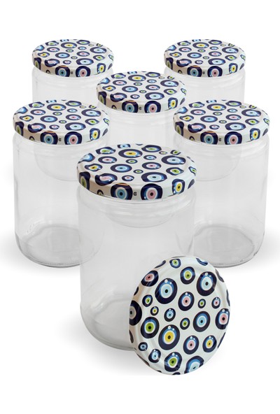 MCAP Cam Kavanoz ve Desenli Kavanoz Kapağı - 6 Adet (660 ml - 82 Mm) MCAP Cam Kavanoz ve Desenli Kavanoz Kapağı - 6 Adet (660 ml - 82 Mm)