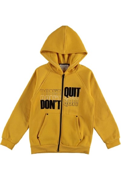 Başak Çocuk Giyim 339265 Algs Baskılı 3iplik Kapşonlu - Sarı - 12-13 Yaş