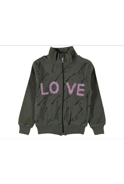 Başak Çocuk Giyim 138349 Kız Hırka 3/7 Yaş - Haki - 4-5 Yaş