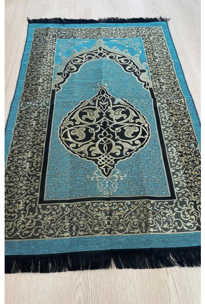 Ayhanhome Desenli Saçaklı Hediyelik Bohçalık Tafta Yeşil Seccade